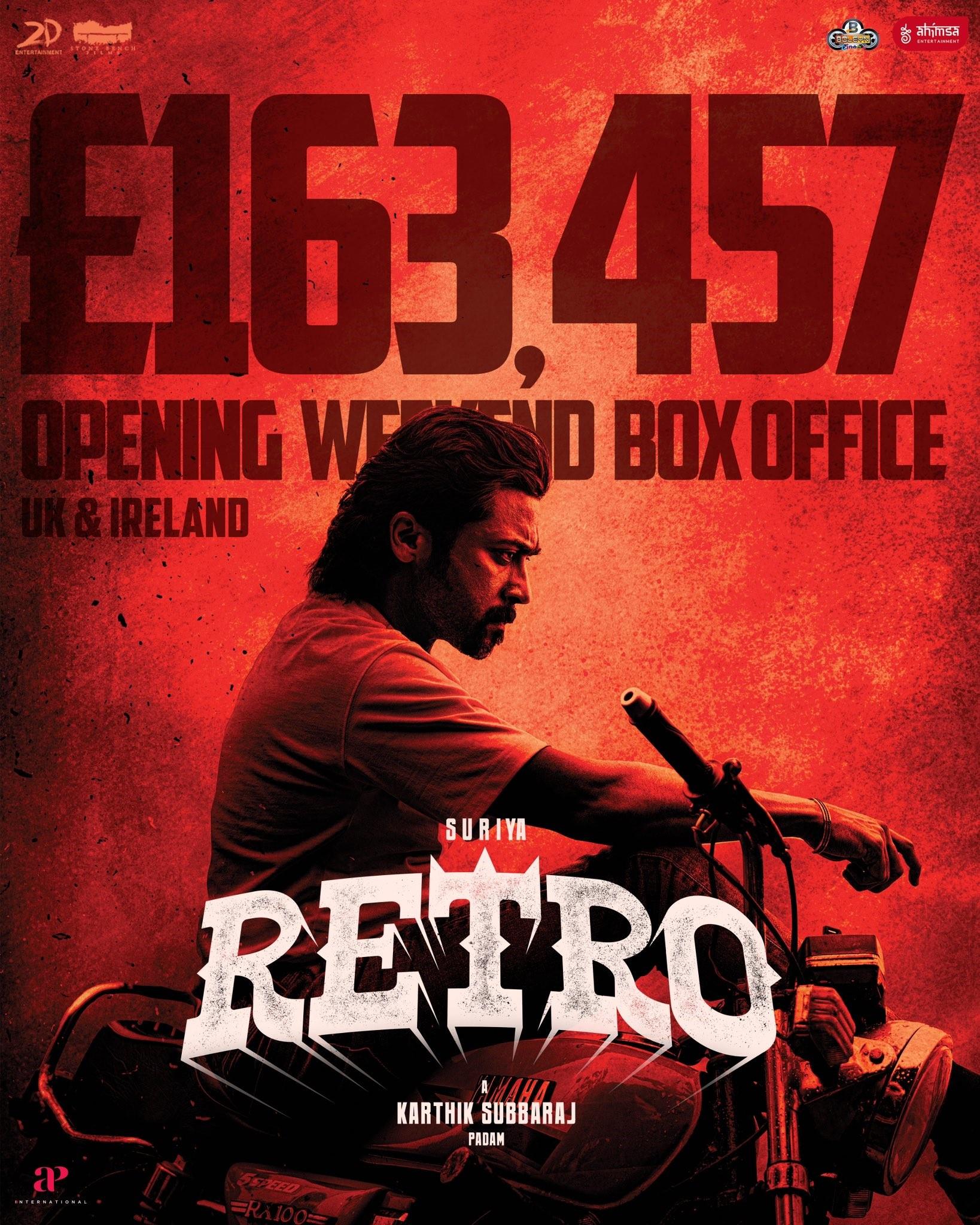 Retro Box-Office: Suriya starrer opens big in the UK! Holds strong on day 5! Tamil Movie, Music ...
